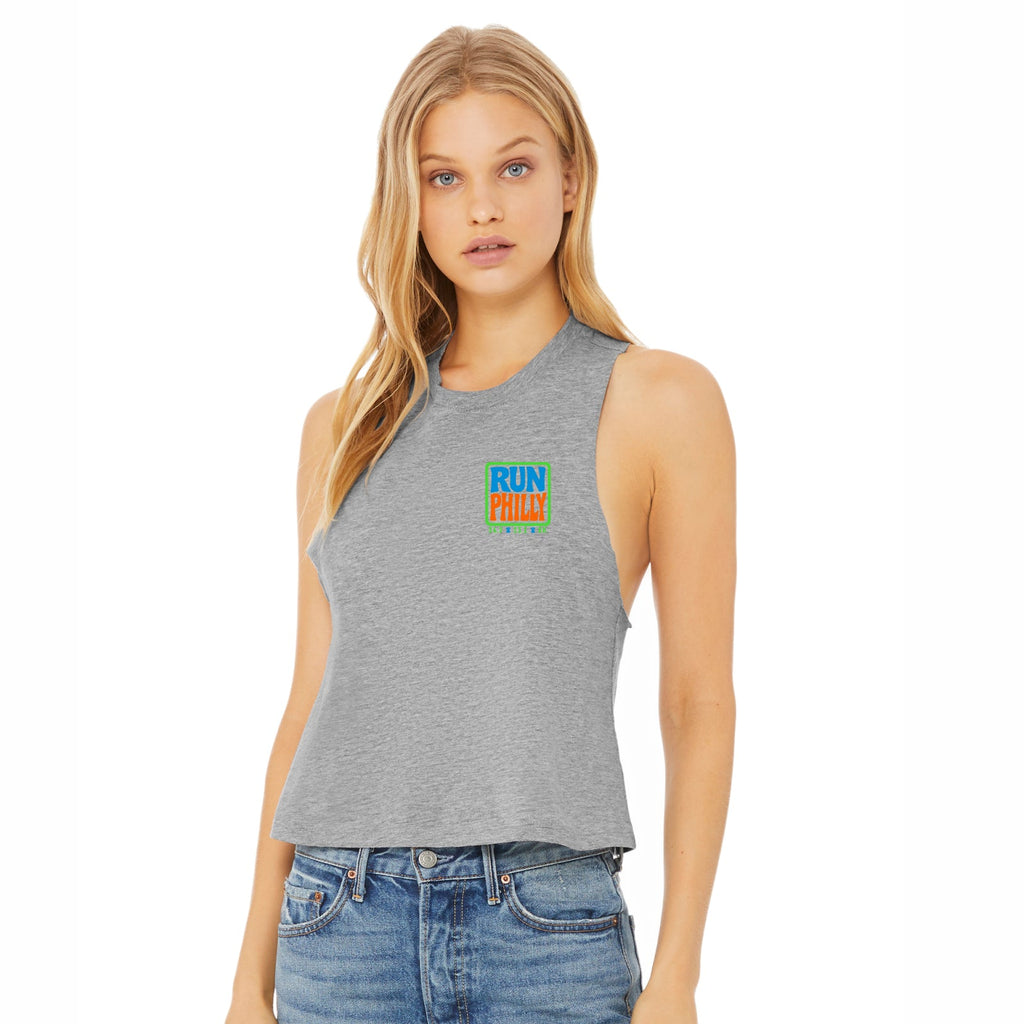 Fitted Crop Tank -Athletic Heather- PMW Groovy – Philadelphia Marathon ...